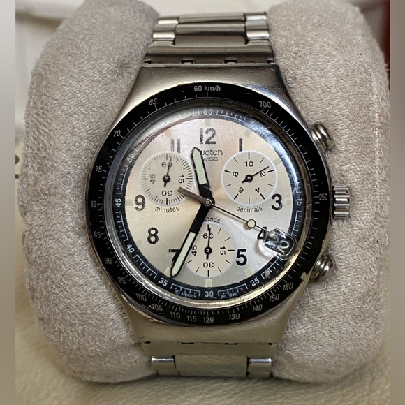 Accessories | Vintage Mens Swatch Irony Swiss V8 Chronograph 4 Jewels ...